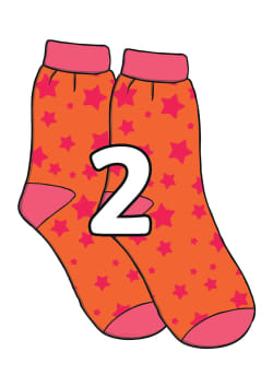 Counting in 2s on Socks (teacher made)