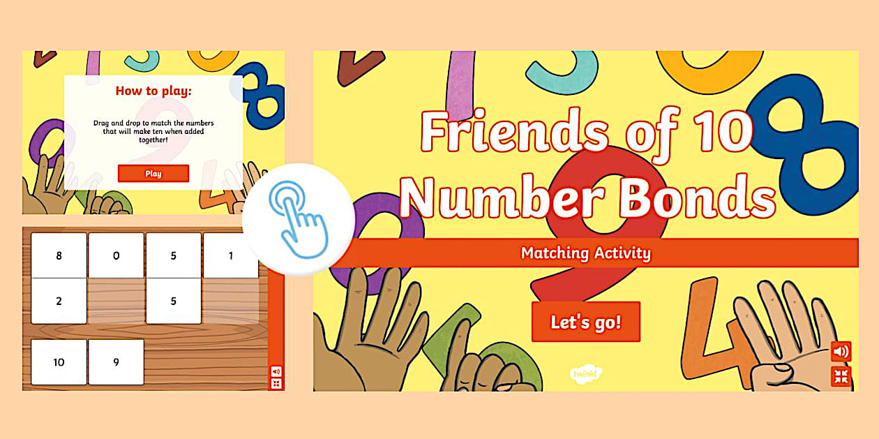 Friends of 10 Matching Interactive Game (teacher made)