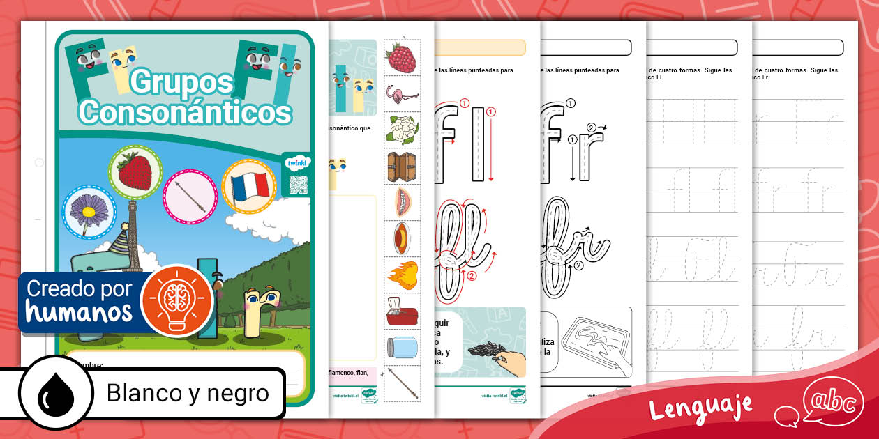 Cuadernillo | Mi libro | Grupo Consonántico Fl y Fr