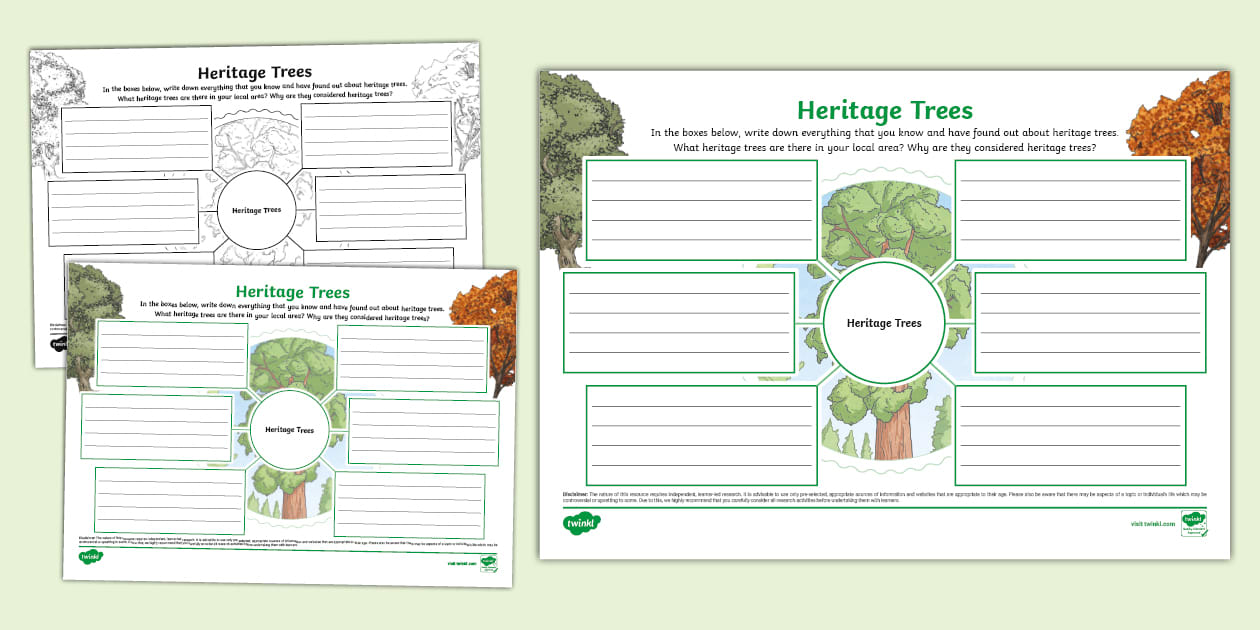 Heritage Trees Mind Map - Twinkl English - Twinkl