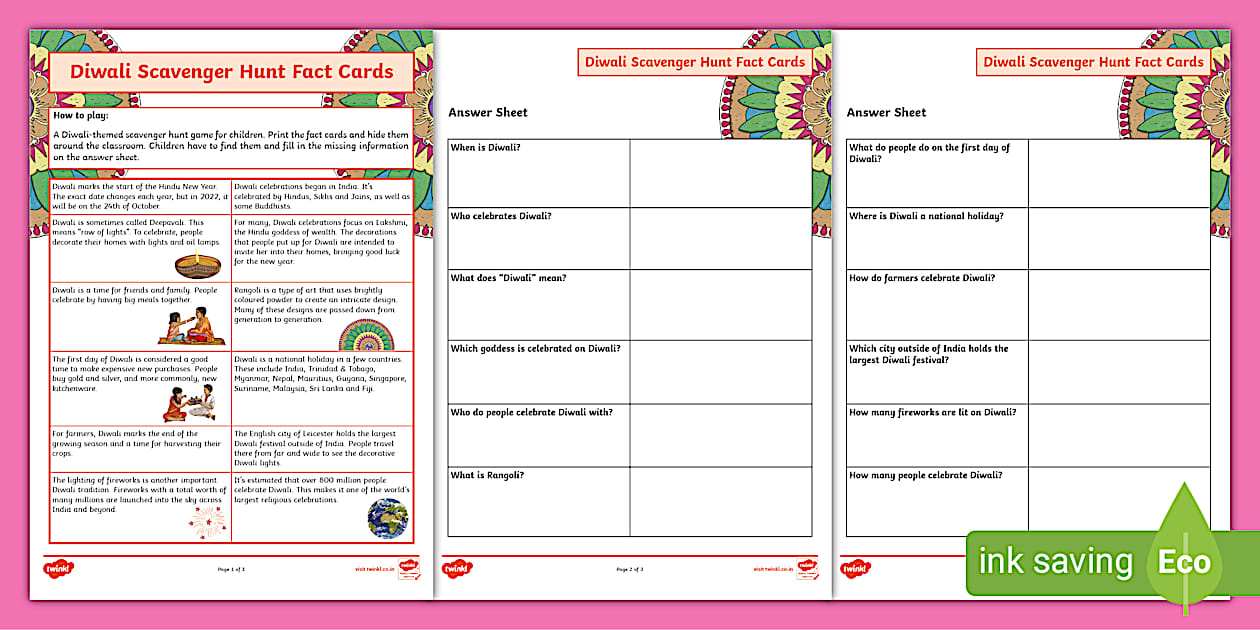 Diwali Scavenger Hunt - Diwali Activity | Twinkl - Twinkl