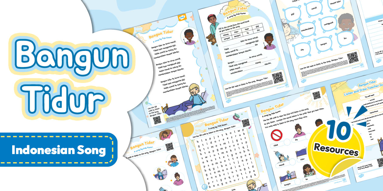 Bangun Tidur - Indonesian Song - Resource Pack - Twinkl