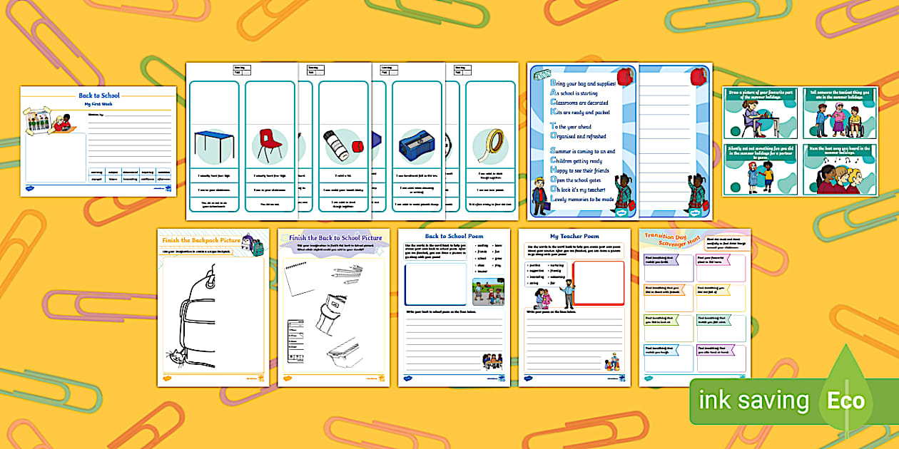 Back to School Activity Pack (teacher made) - Twinkl