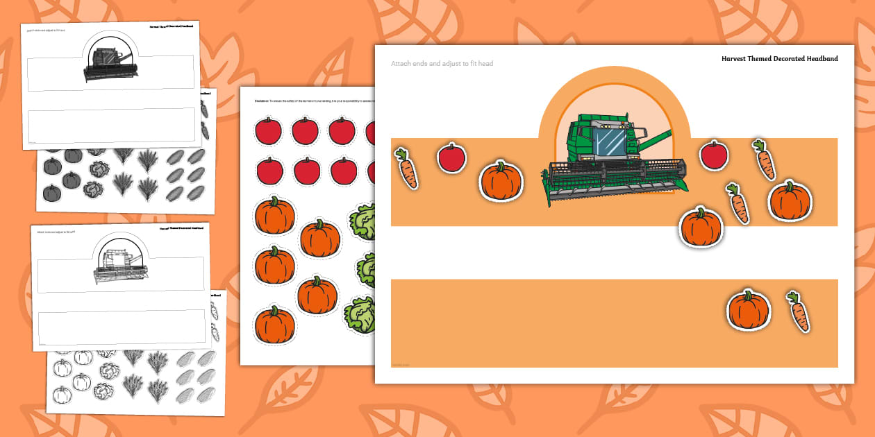Harvest-Themed Decorated Headband (teacher made) - Twinkl