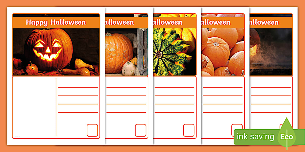 A Spooky Collection of Pumpkin Postcards | Twinkl | KS1