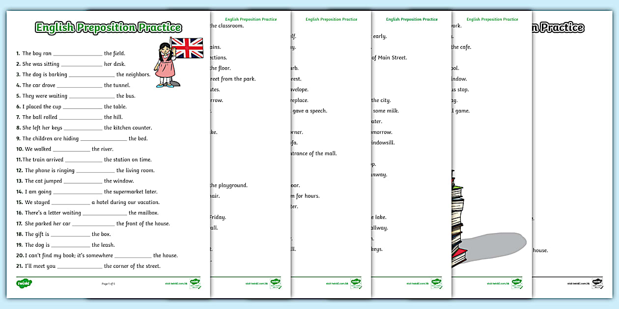 English Preposition (teacher made) - Twinkl
