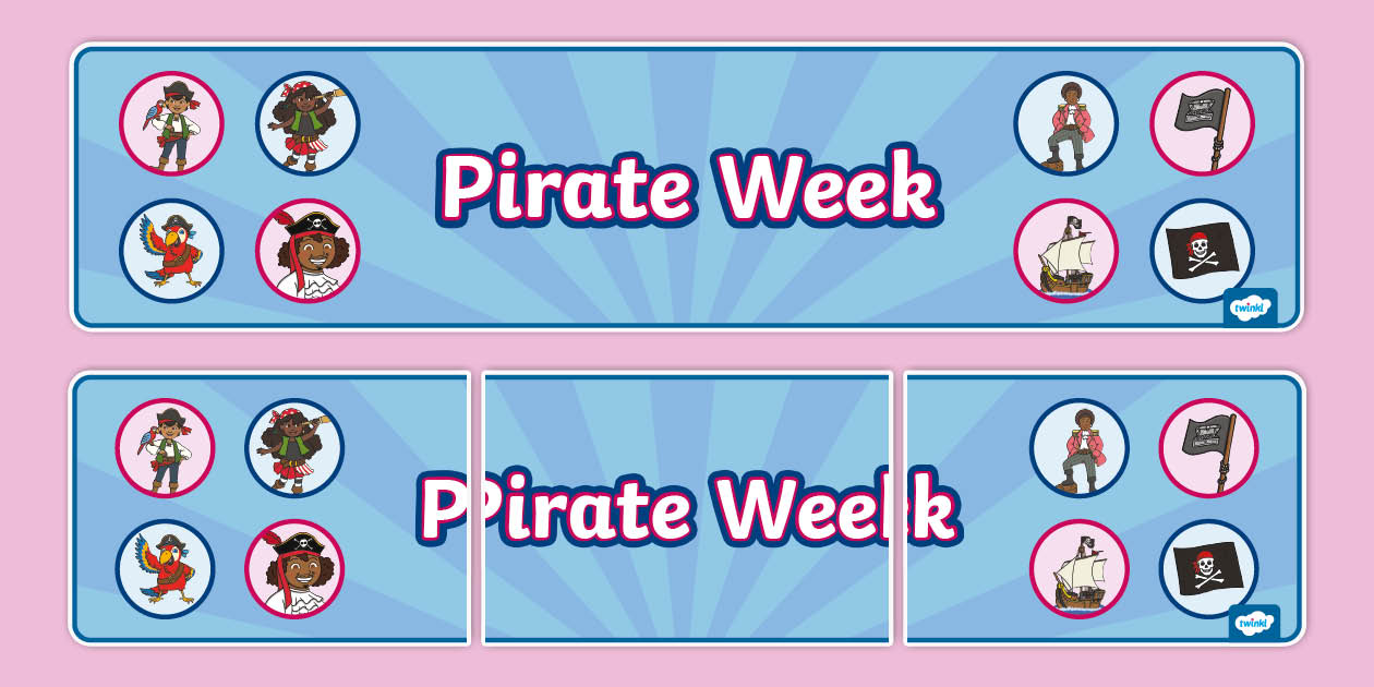 Pirate Week Display Banner (teacher made) - Twinkl