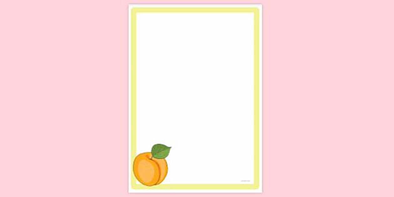 Apricot Page Border | Page Borders | Twinkl Resources