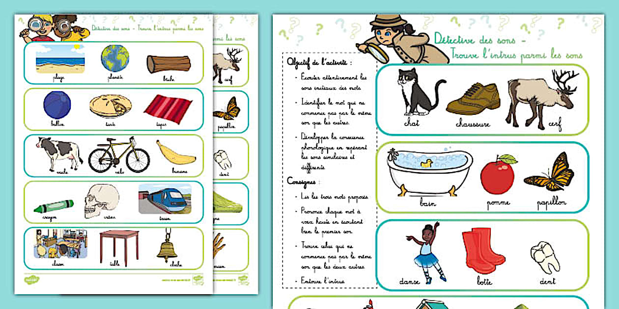 Détective des sons - Trouve l'intrus (teacher made)