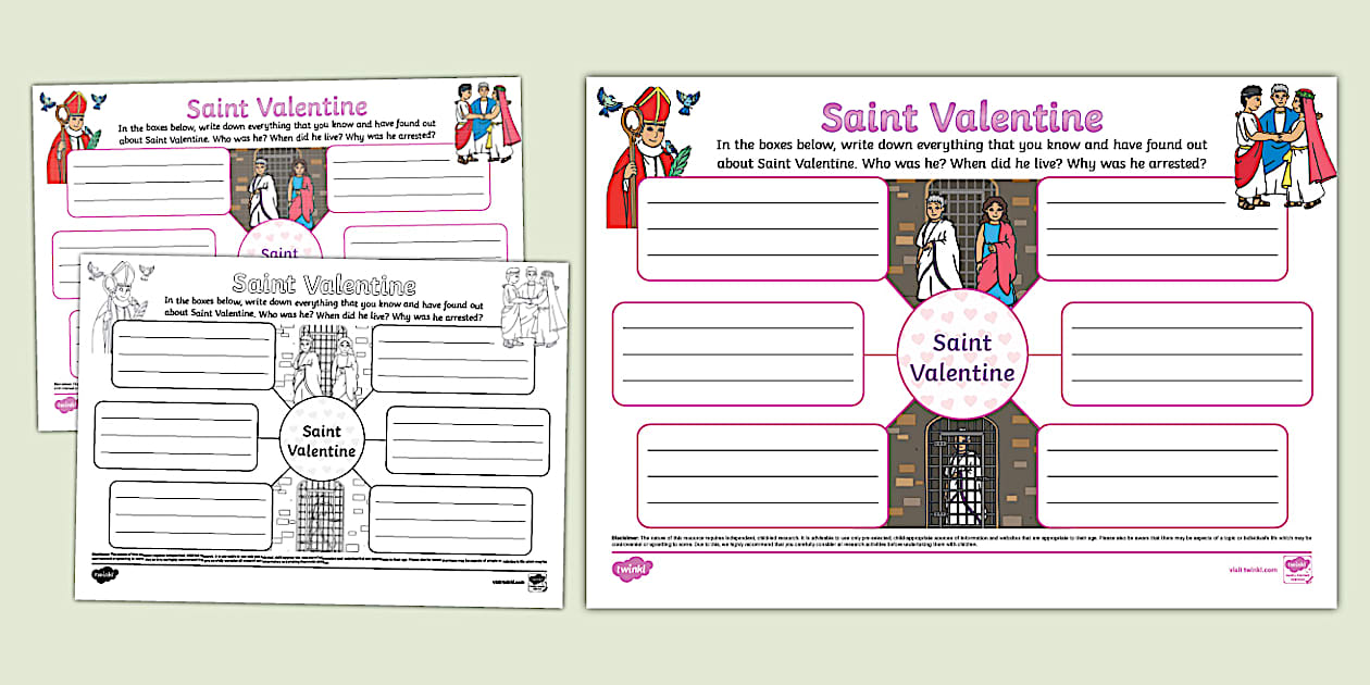 Saint Valentine Mind Map | Valentine’s Day Resources