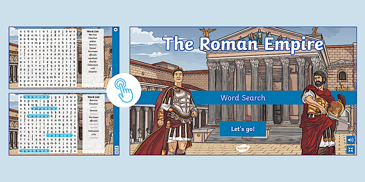 The Roman Empire Interactive Word Search - Twinkl