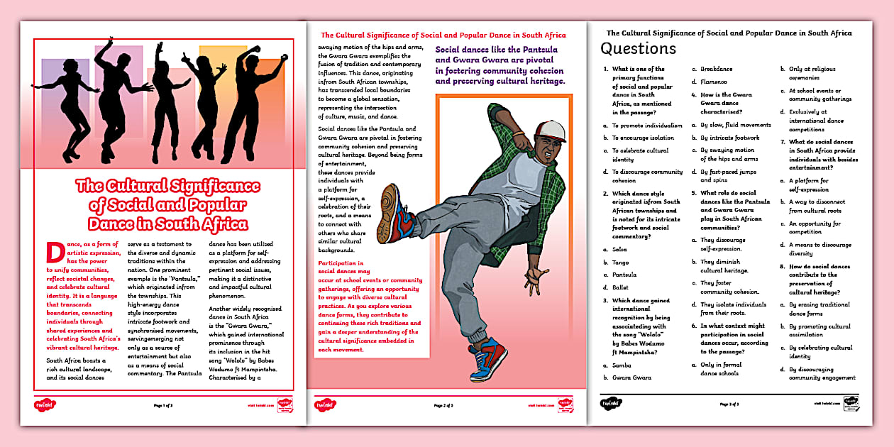 The Cultural Significance of Social and Popular Dance in South Africa