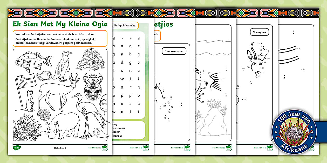 Suid-Afrika se Nasionale Simbole (Hecho por educadores)