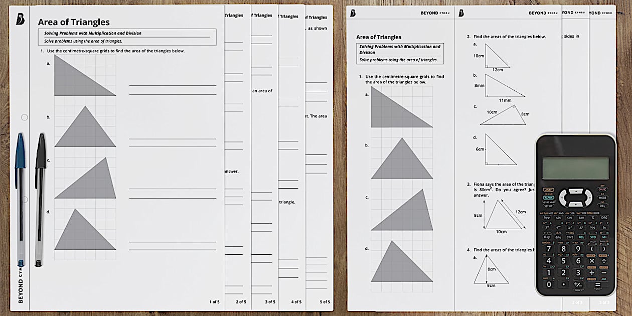 Beyond Cymru: Area of Triangles (teacher made) - Twinkl