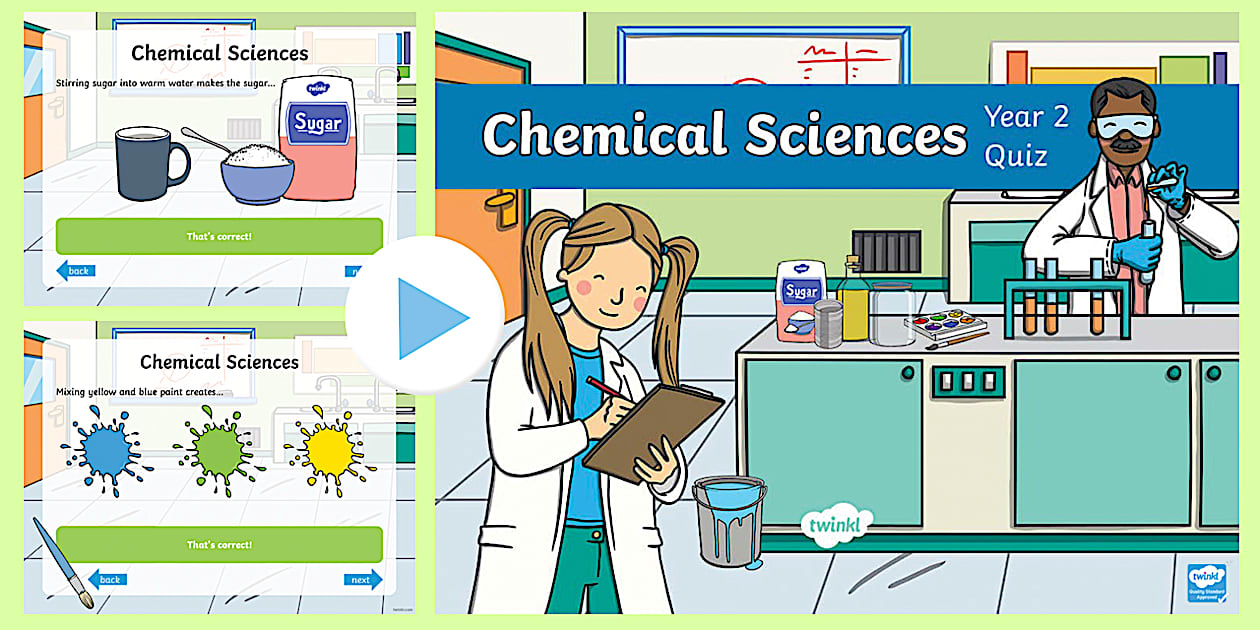 Year 2 Chemical Sciences Quiz PowerPoint (teacher made)
