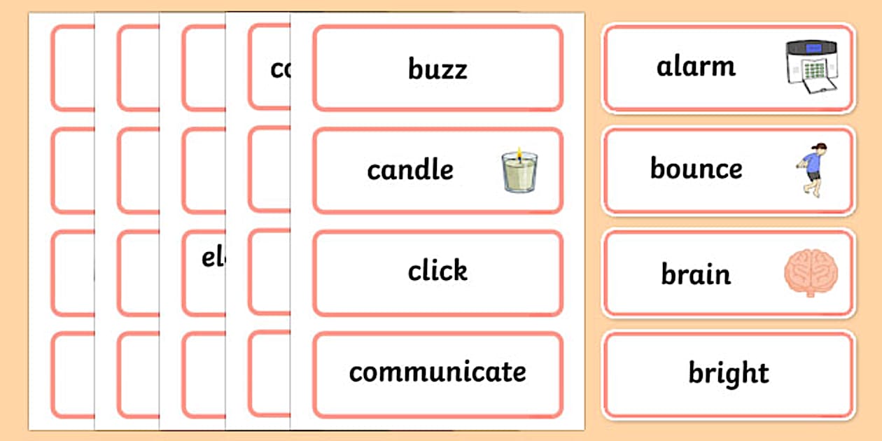 Look, Listen Word Wall Display Cards (teacher made) - Twinkl