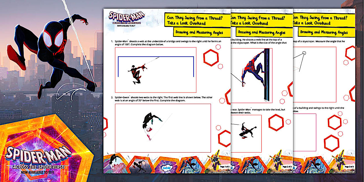 FREE! - Spider-Man™: Drawing and Measuring Angles Activity Worksheet