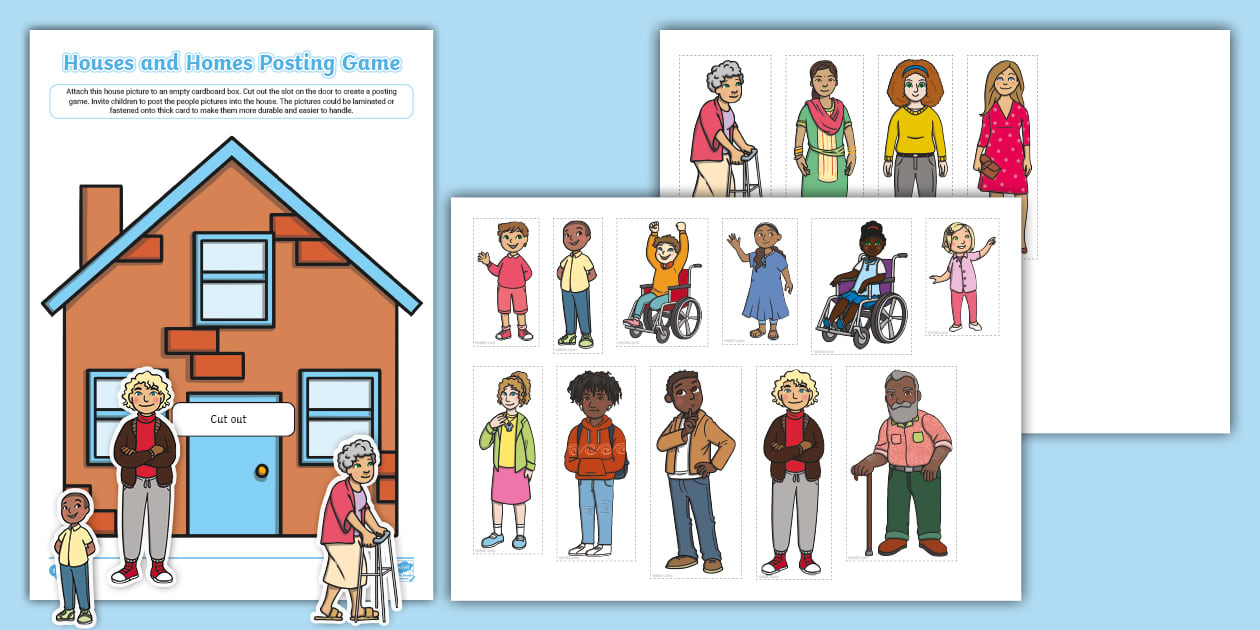 Houses and Homes Posting Game | Twinkl (teacher made)