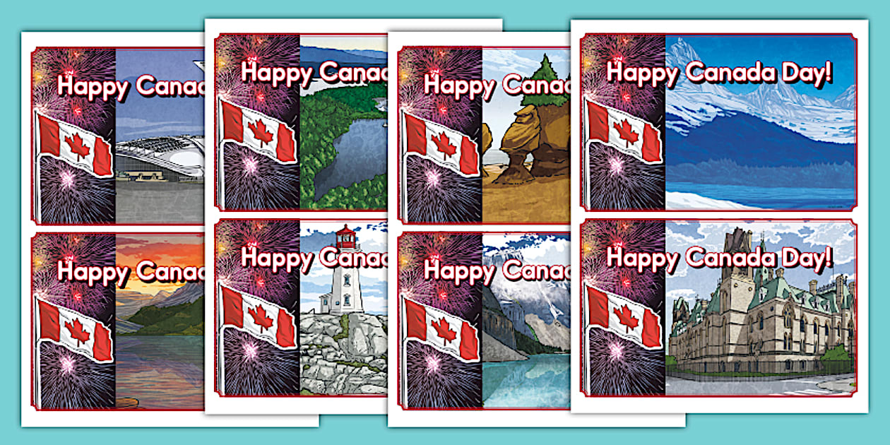 * NEW * Canada Day Greetings Card Inserts (teacher made)