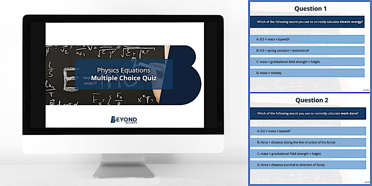 Physics Equations Multiple Choice Quiz | GCSE | Beyond