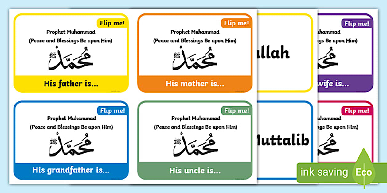 Prophet Muhammad's Family Flashcards (Teacher-Made) - Twinkl