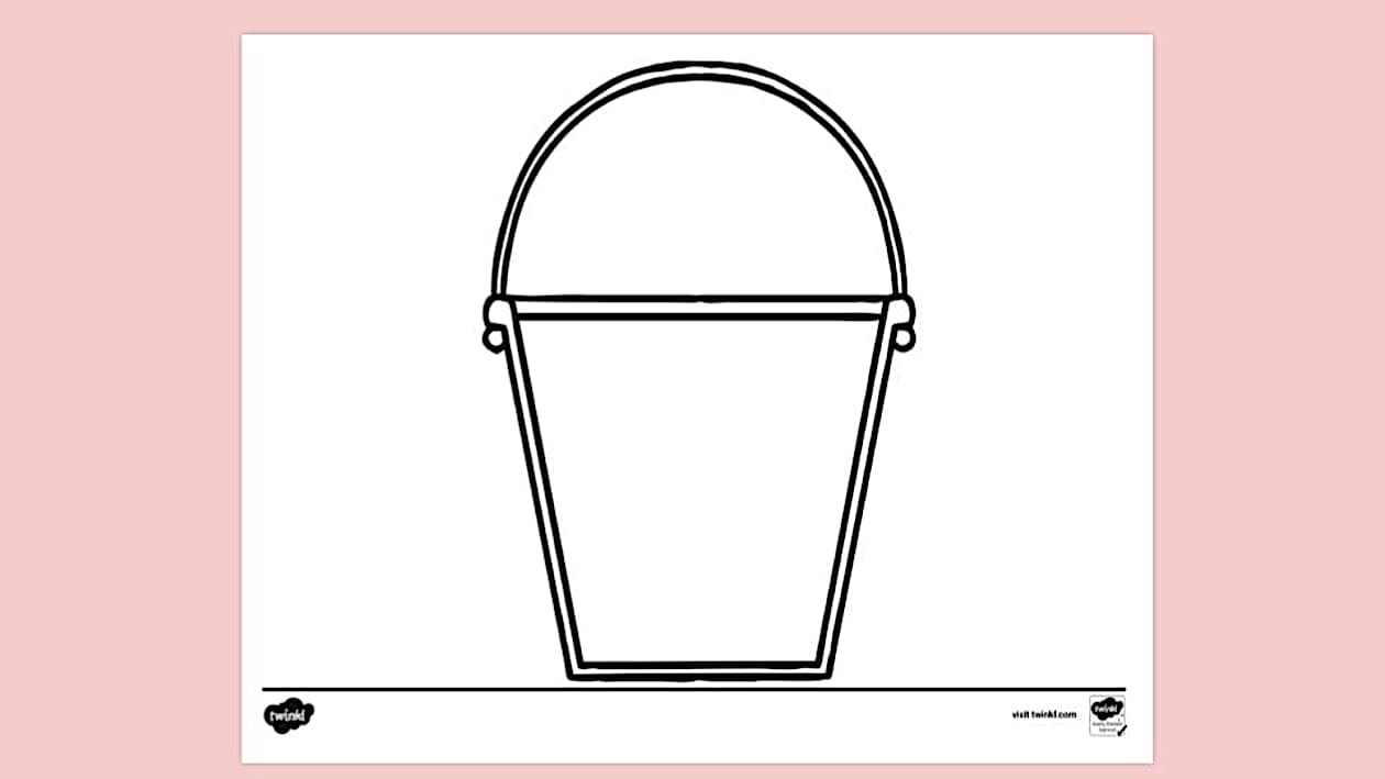 Full Bucket Colouring | Colouring Sheets (teacher made)