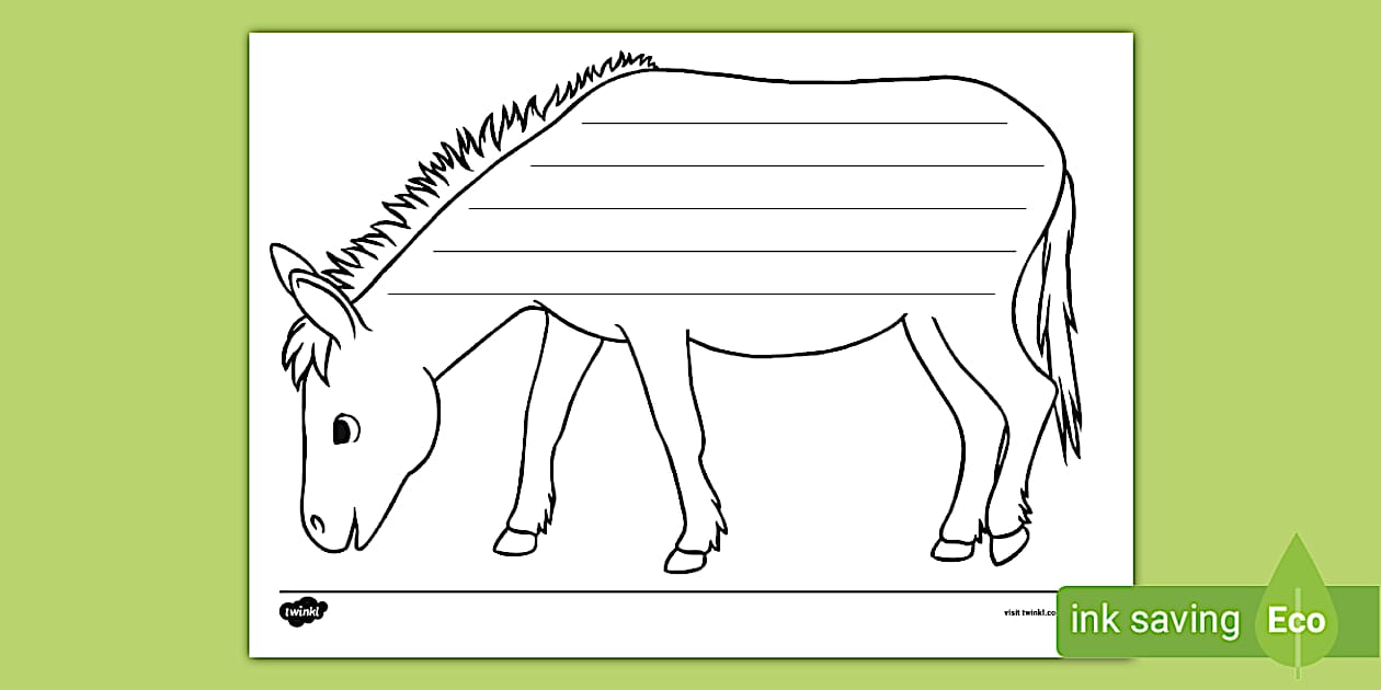 Donkey Writing Template (teacher made) - Twinkl