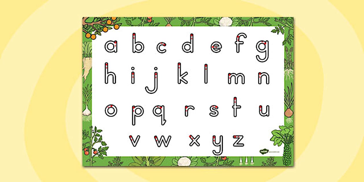 Cursive Grow Your Own Vegetables Themed Letter Writing Worksheet
