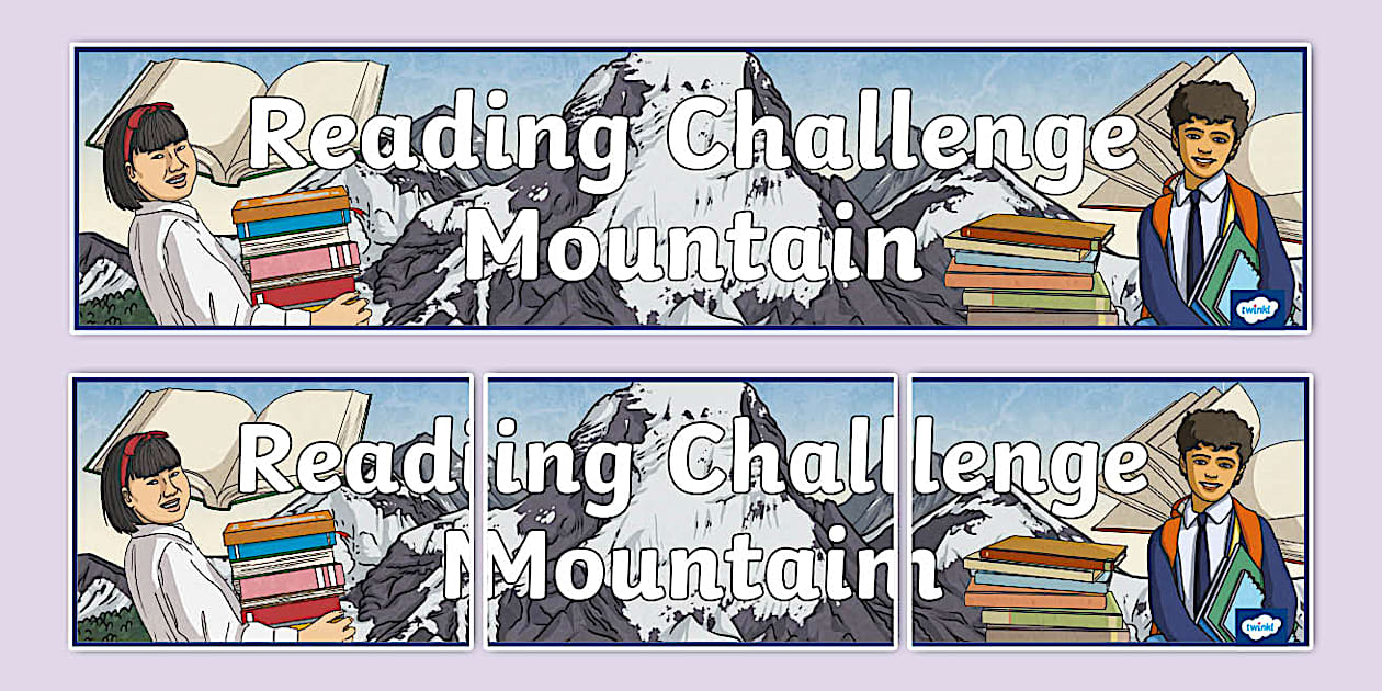 Reading Challenge Mountain Display Banner (teacher made)