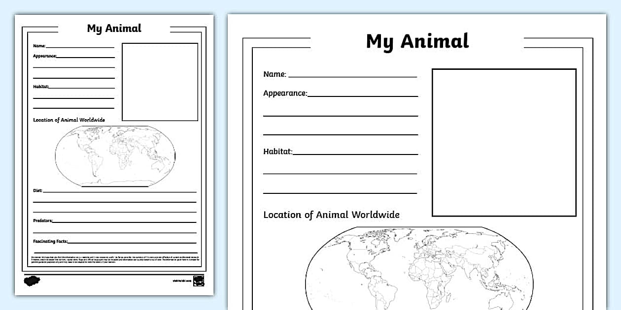KS2 My Animal Fact File - Twinkl