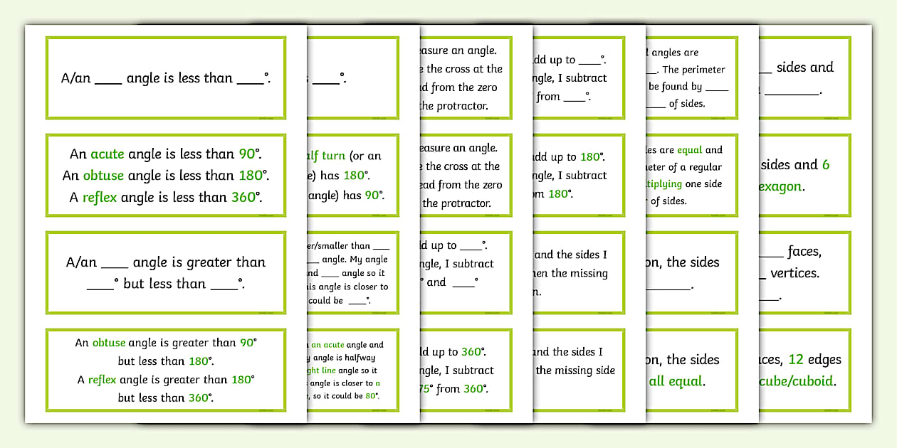 👉 Year 5 Properties of Shapes Stem Sentences - Twinkl