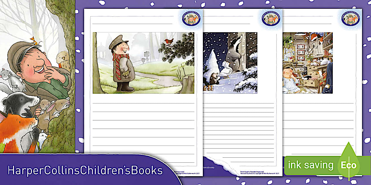 FREE! - Percy the Park Keeper: One Snowy Night | Writing Frames | KS1 ...