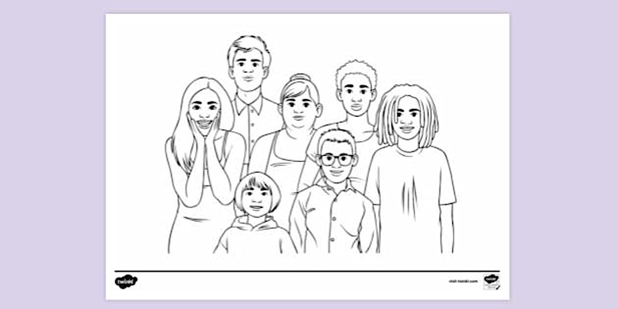 Crowd Of Spectators Colouring | Colouring Sheets - Twinkl