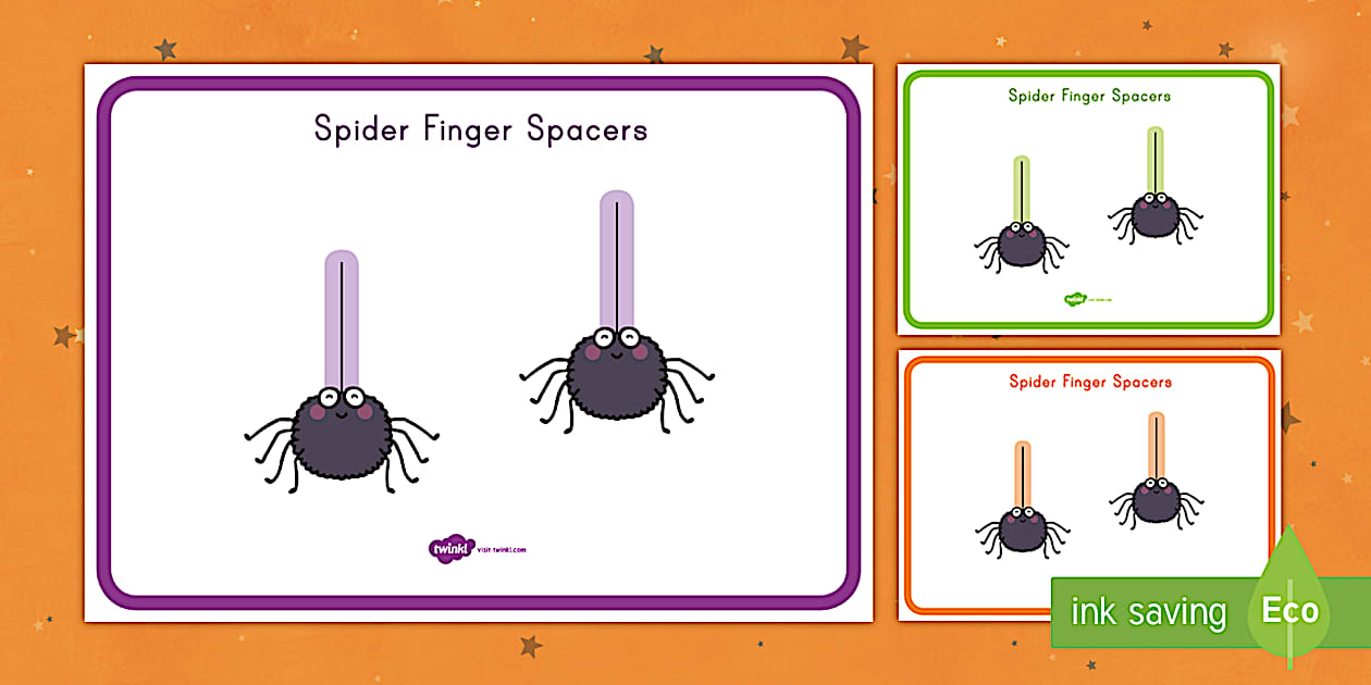 Spider Finger Spacer | Printable Halloween Resource | Twinkl