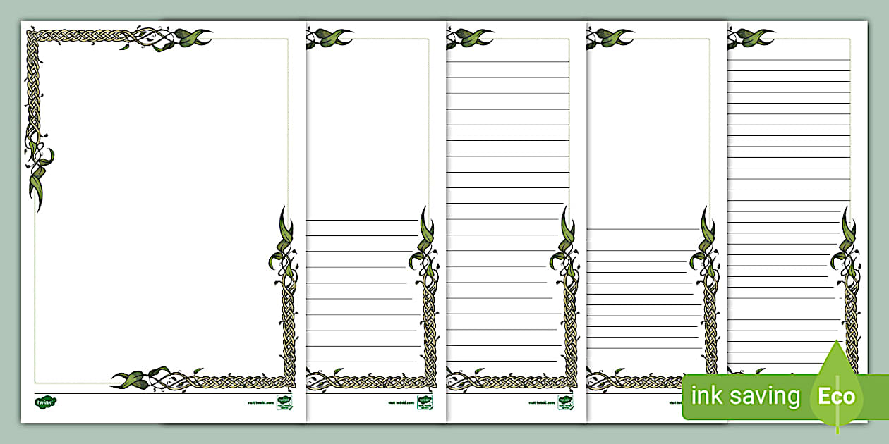 Celtic Design Page Borders (teacher made) - Twinkl