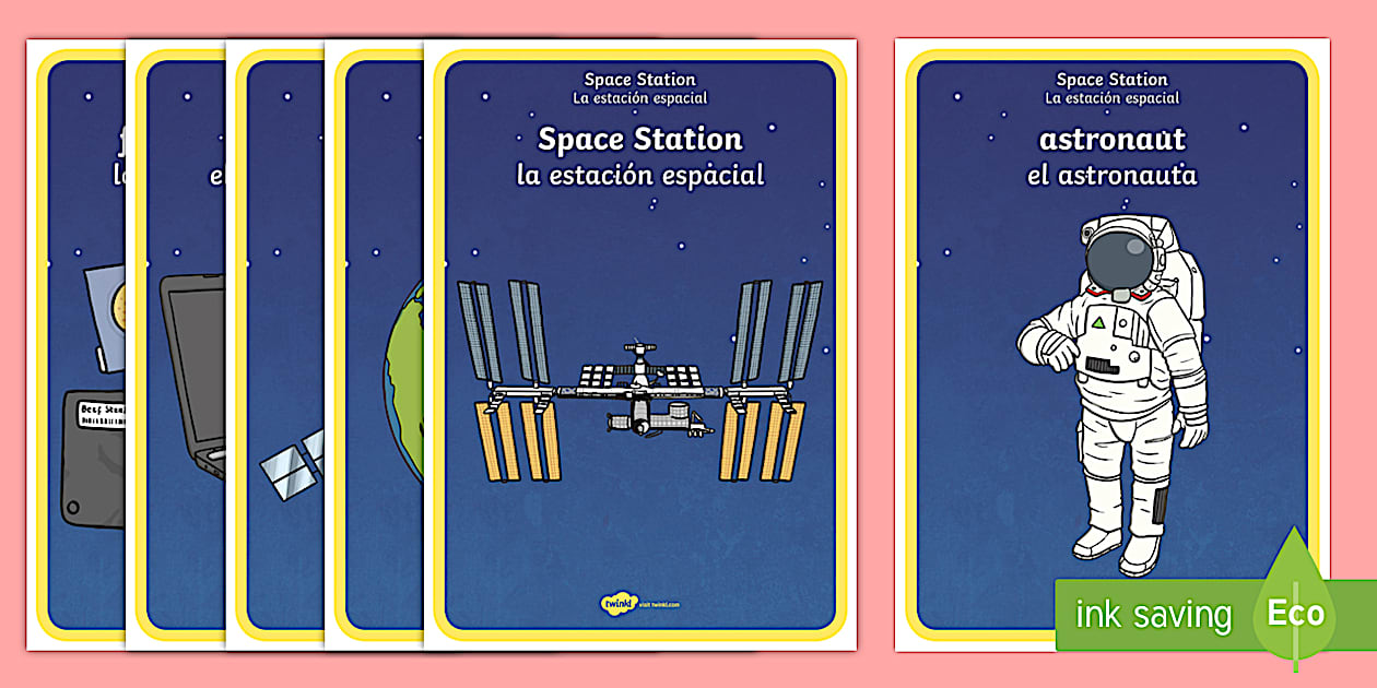 Space Station Role-Play Posters English/Spanish - Twinkl