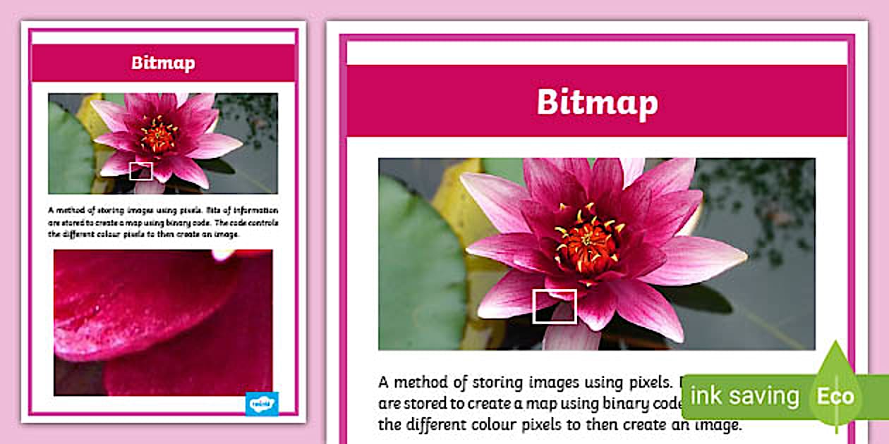 Bitmap Display Poster (teacher made) - Twinkl