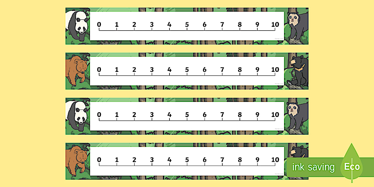0-10 Number Line (Bears) (teacher made) - Twinkl