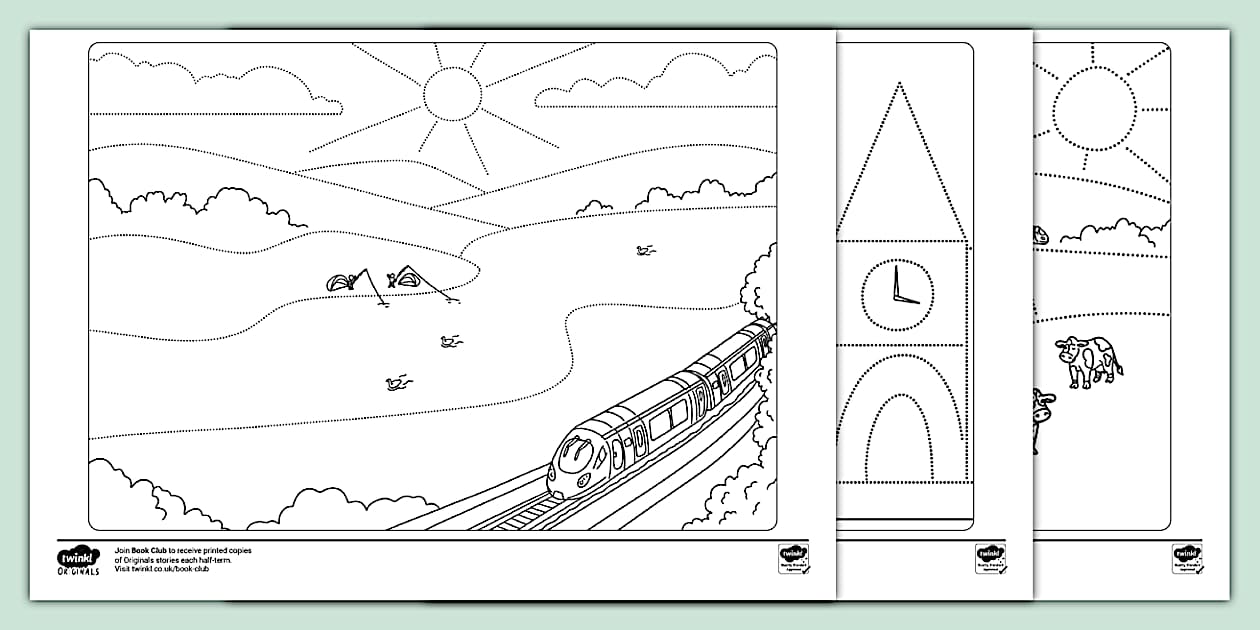 Let's Take the Train! Pencil Control Sheets (teacher made)