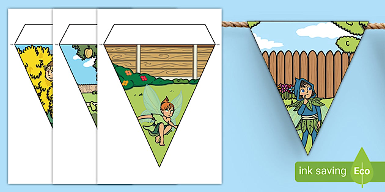 Fairy Garden Display Bunting (teacher made) - Twinkl