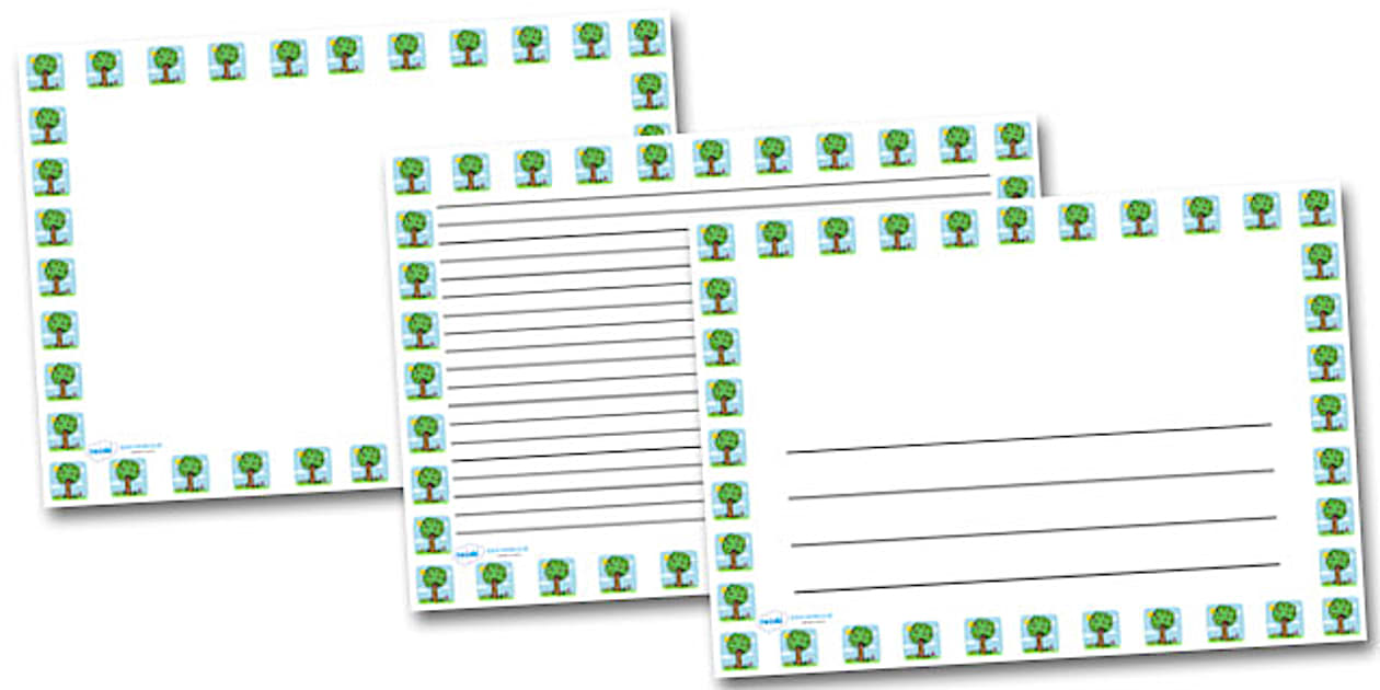 Spring Tree Landscape Page Borders- Landscape Page Borders