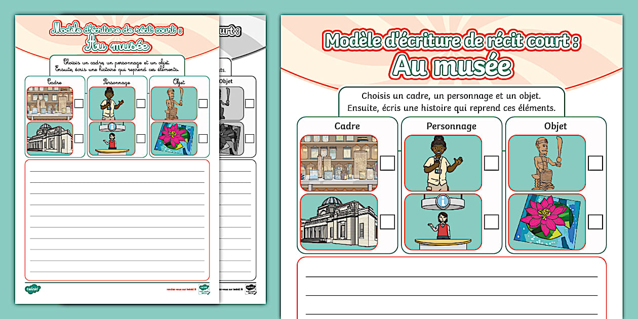 * NEW * Modèle d'écriture de récit court : Au musée