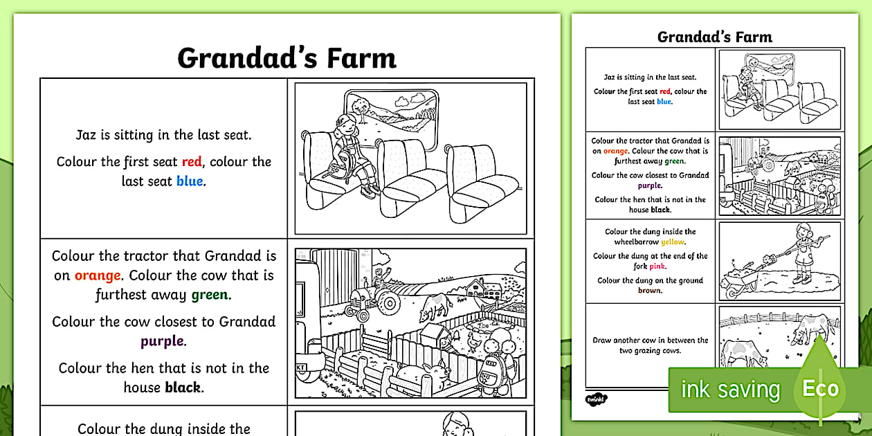 Exploring My World - Grandad's Farm Spatial Awareness Activity