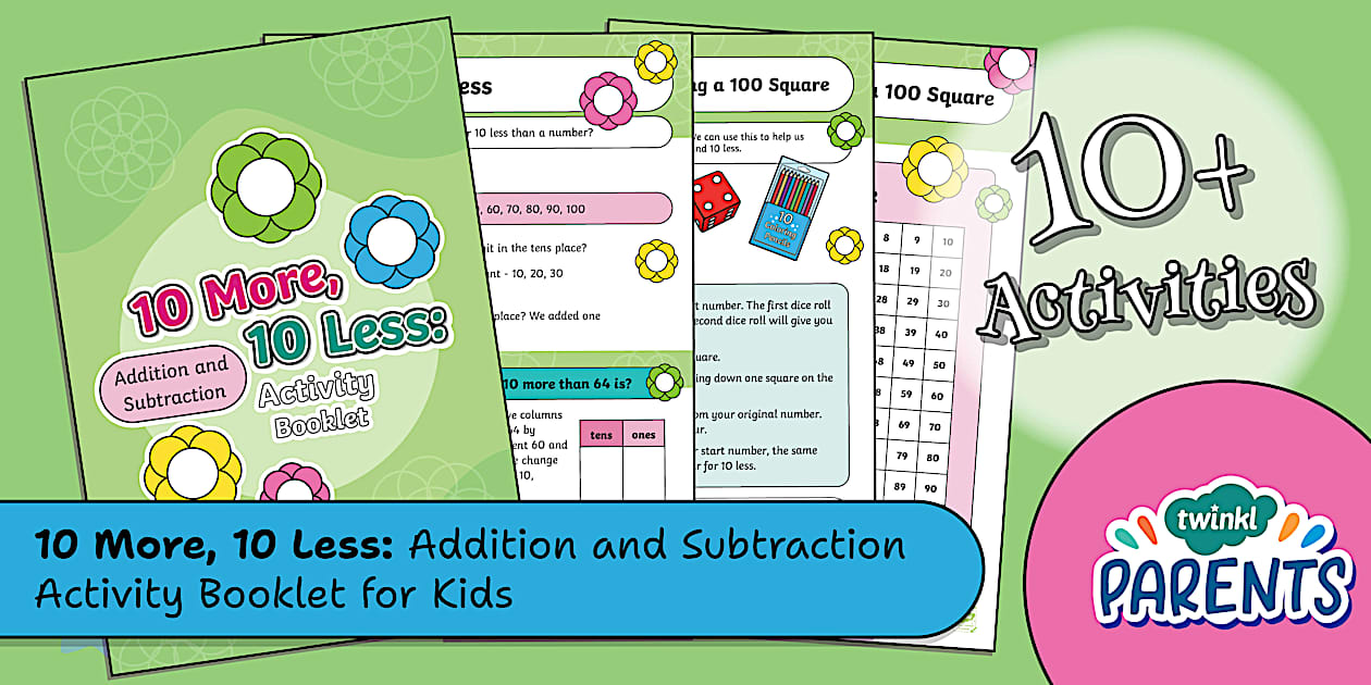 👉 10 More, 10 Less: Video Activity Booklet