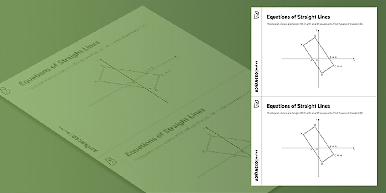 👉 Equations of Straight Lines - Rich Task | A Level Maths