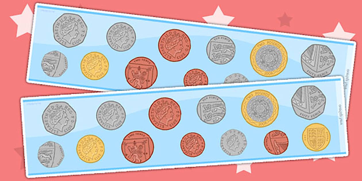 British Coins Pictures Display Boarders - Primary Resource