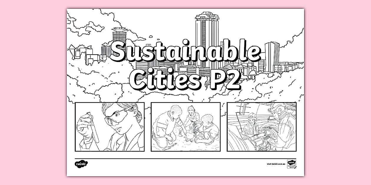 STEM IU Yr 6 Sustainable Cities P2 Title Colouring Page