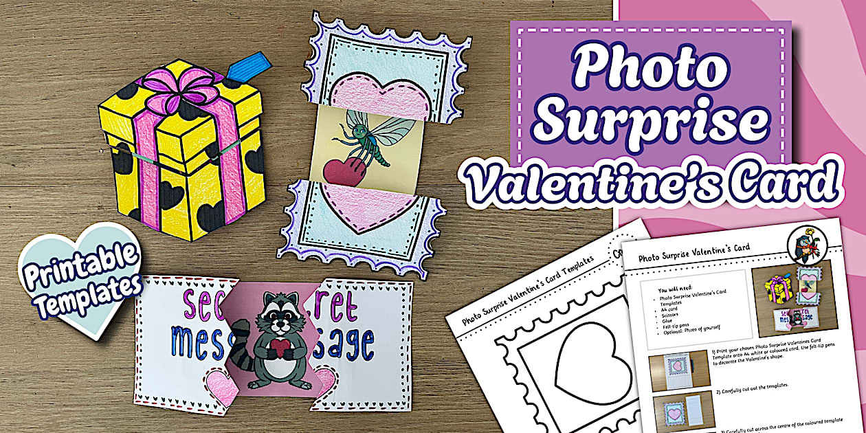 Photo Surprise Valentine's Cards | Twinkl Crafts