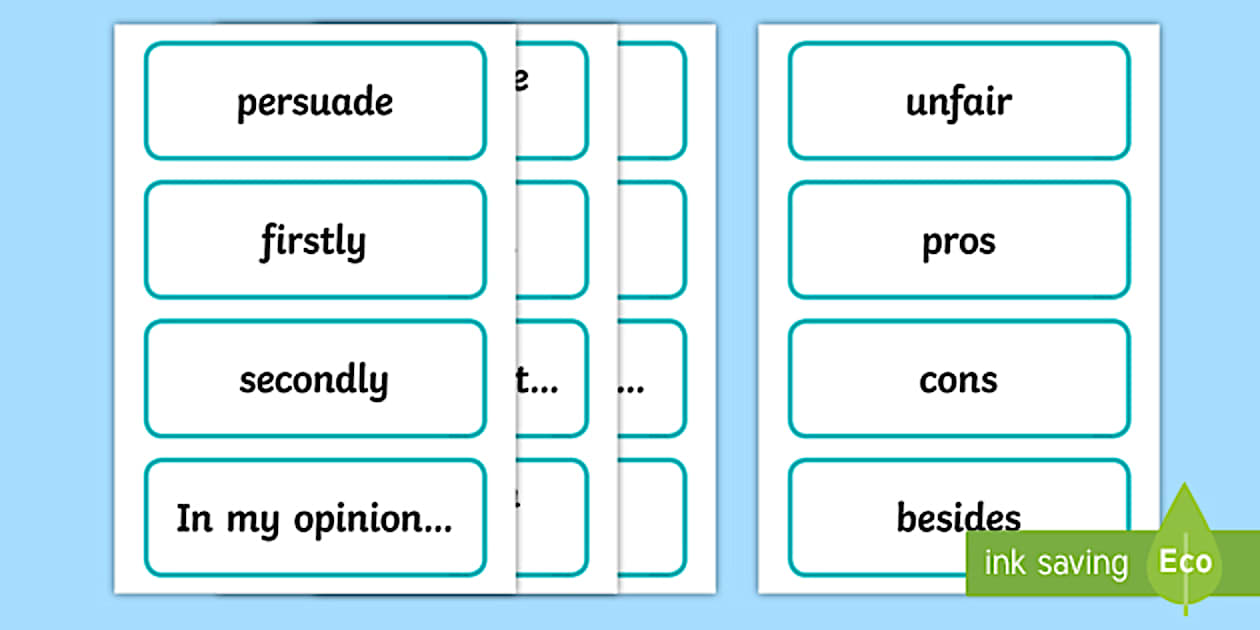Dyslexic Persuasive Writing Flash Cards (Teacher-Made)