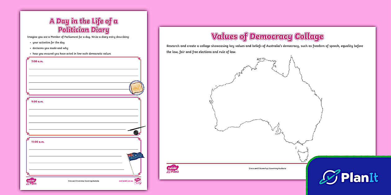 Year 6 HASS Governing Australia Home Learning Tasks - Twinkl